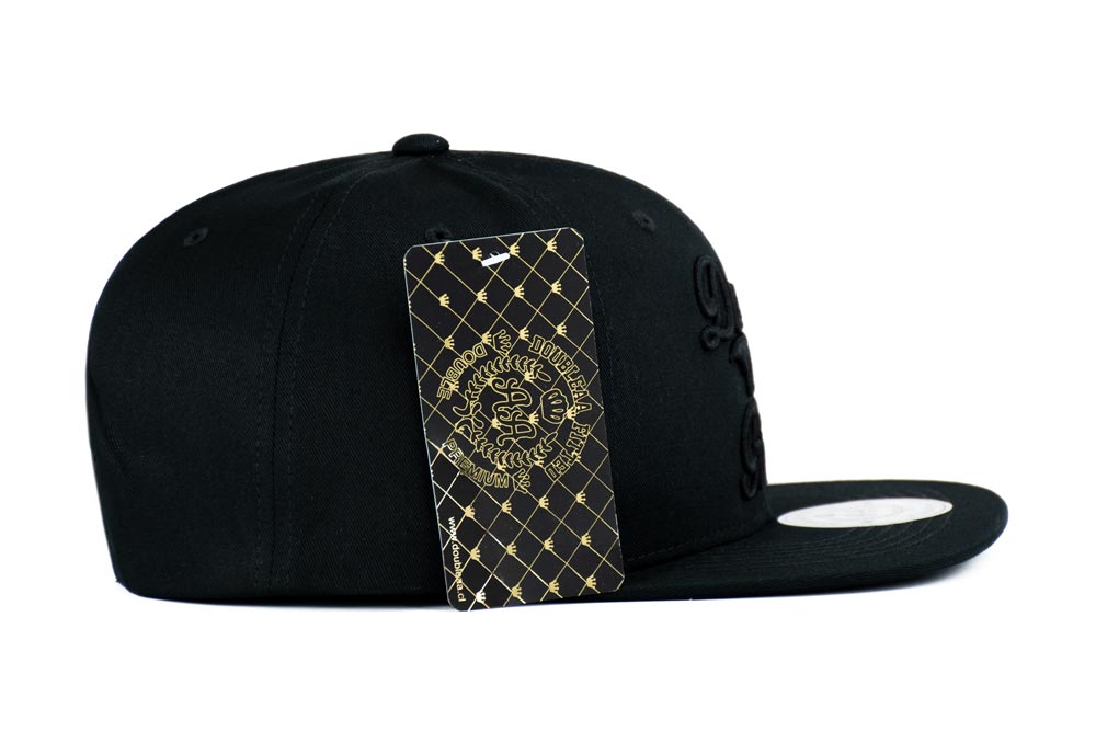 Snapback Double Aa Fitted Double Aa Fitted Black On Black Double Aa